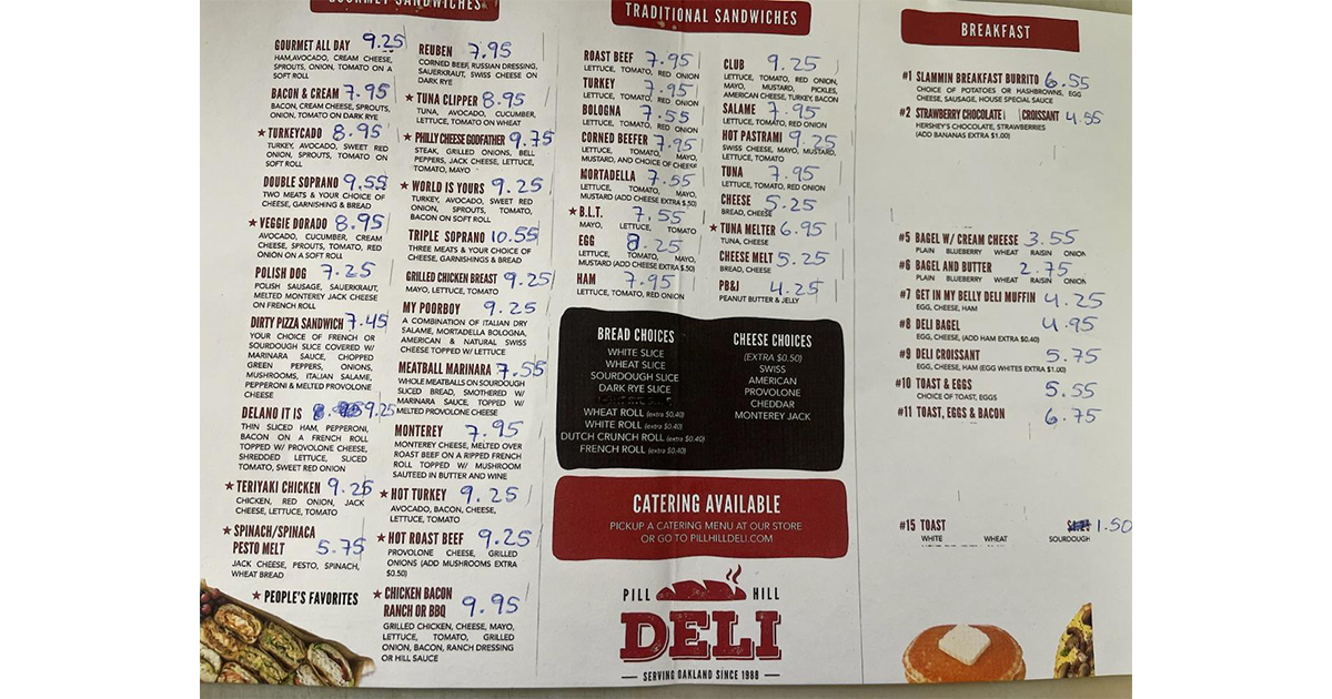 Pill Hill Deli Serves Bagels in Oakland, CA 94609